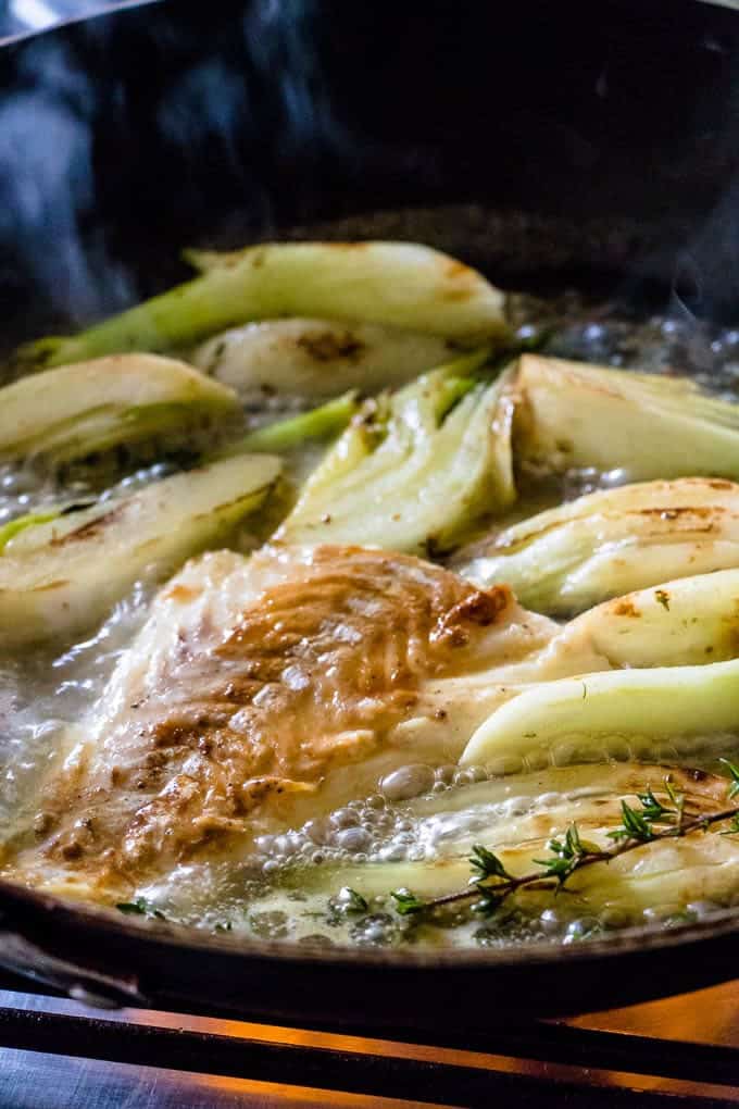Pan Roasted Cod with Proscuitto and Fennel • Salted Mint
