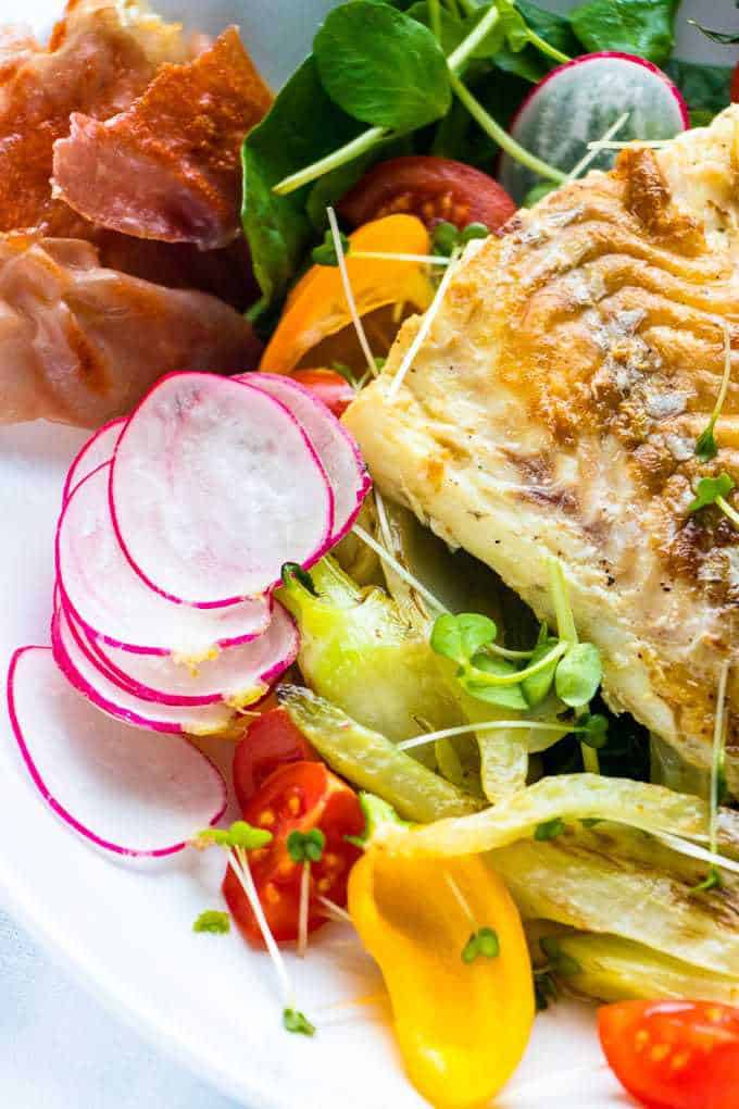 Pan Roasted Cod with Proscuitto and Fennel • Salted Mint