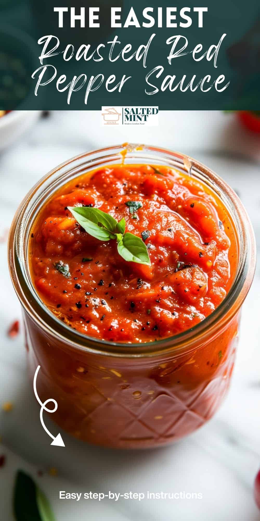 Quick and Easy Roasted Red Pepper Sauce • Salted Mint