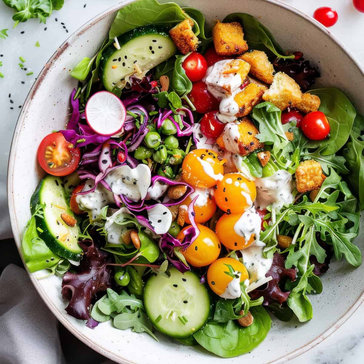 Farmer's Market Salad With Lemon Poppyseed Dressing