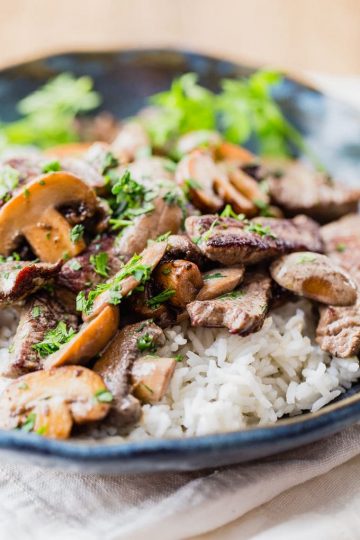 Easy Beef Stroganoff with Rice • Salted Mint