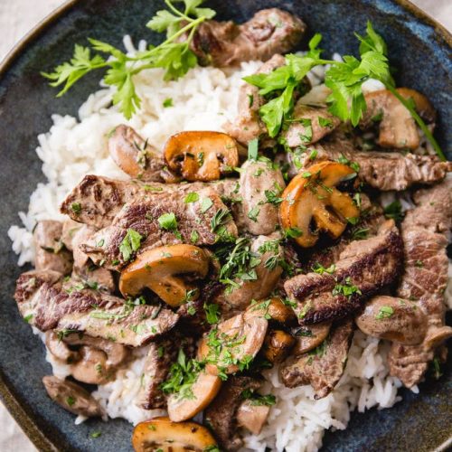 Easy Beef Stroganoff with Rice • Salted Mint