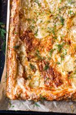 Potato & Cheese Puff Pastry Tart (Easy & Quick) • Salted Mint