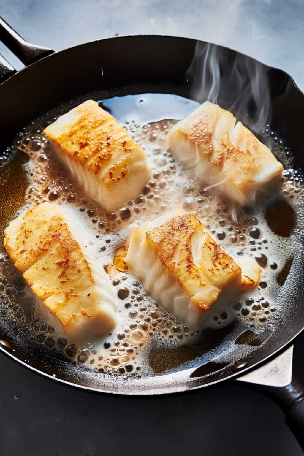 Easy Pan Fried Cod With Lemon Butter Sauce • Salted Mint