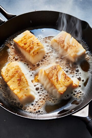 Easy Pan Fried Cod With Lemon Butter Sauce • Salted Mint