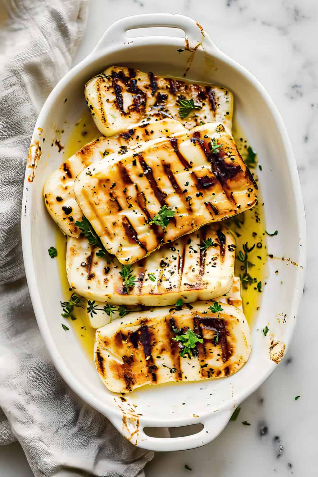 Directions for how to make grilled halloumi cheese