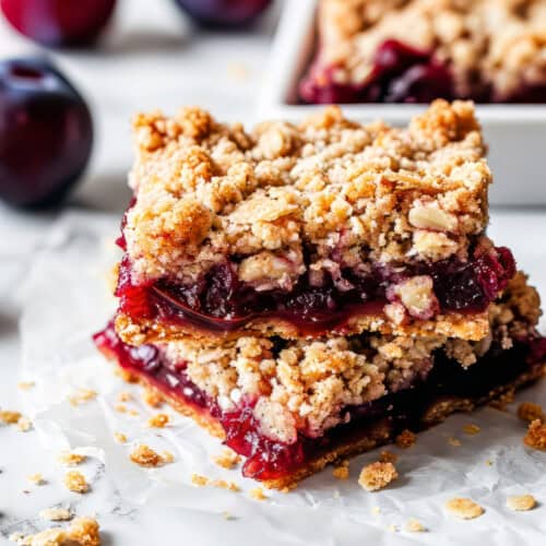 Easy Plum Crumble Bars • Salted Mint