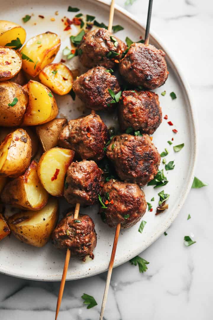 The BEST Greek Meatballs • Salted Mint