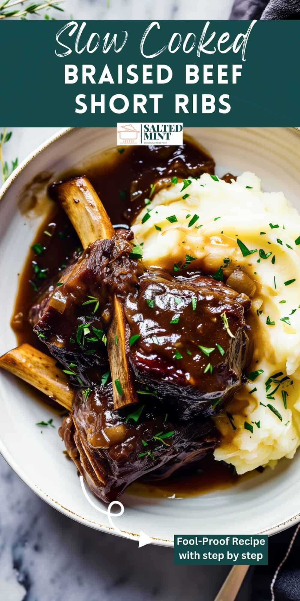 The Best Beer Braised Short Ribs • Salted Mint