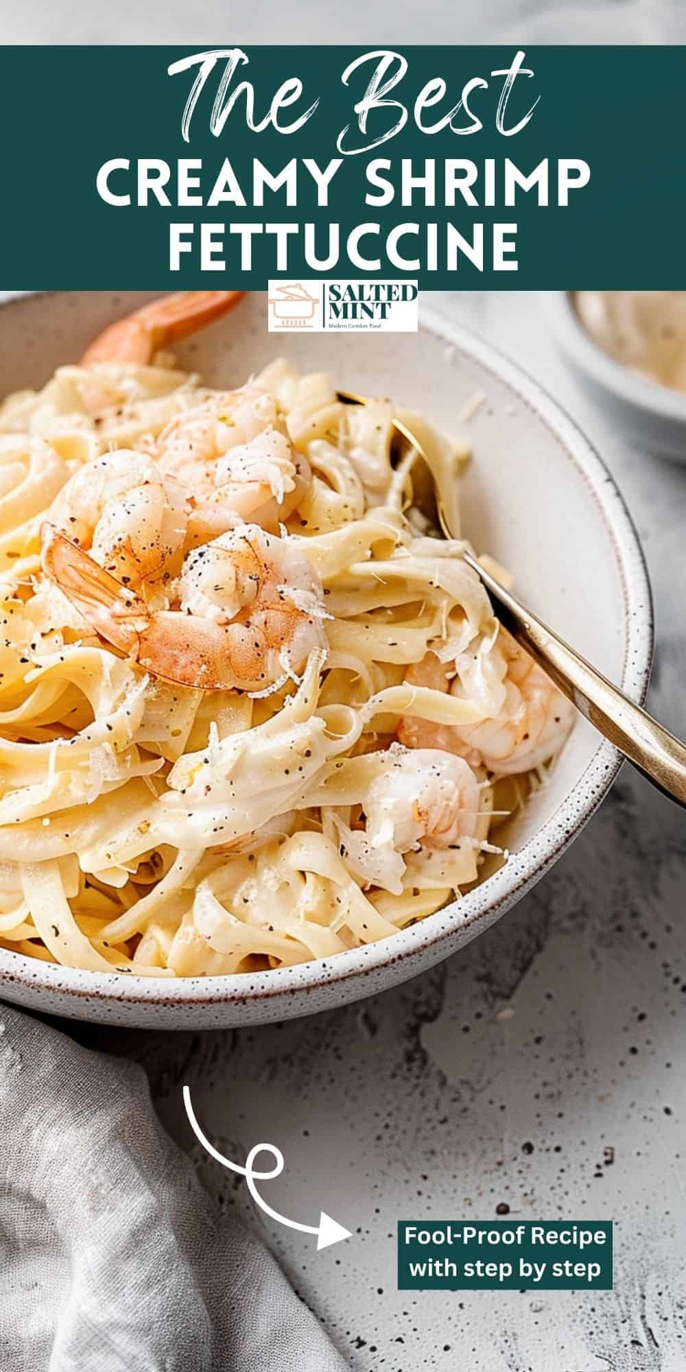 Easy 30 Minute Creamy Shrimp Pasta • Salted Mint